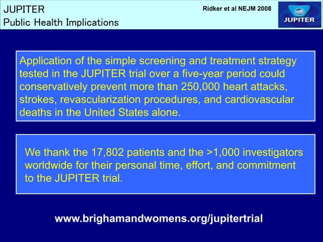 Rosuvastatin jupiter trial.ppt
