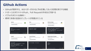 Github Actionsで始めるROS/ROS2のCI | PPT