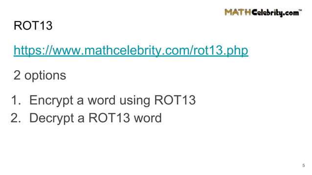 Rot 13 | PPT