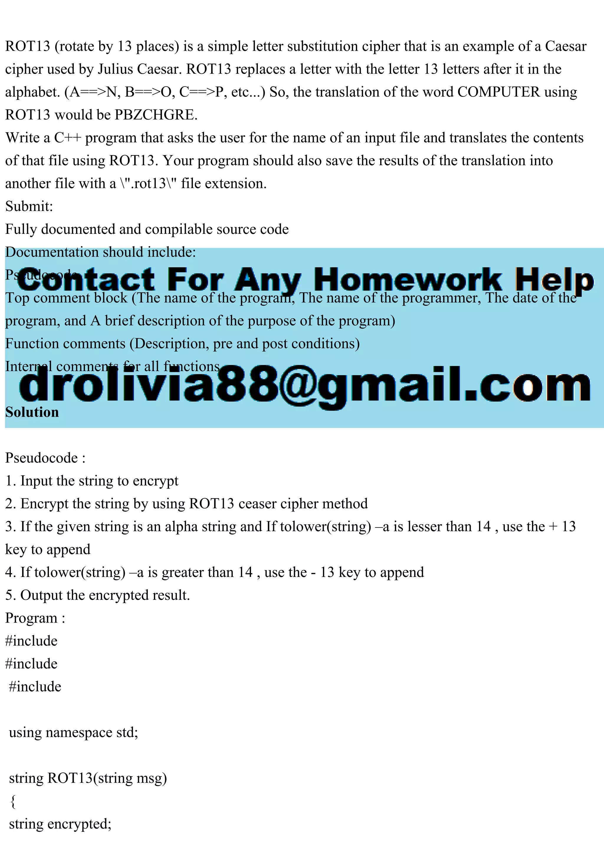 ROT13 (rotate by 13 places) is a simple letter substitution cipher t.pdf