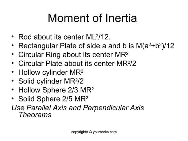 Rotational Part -II | PPT