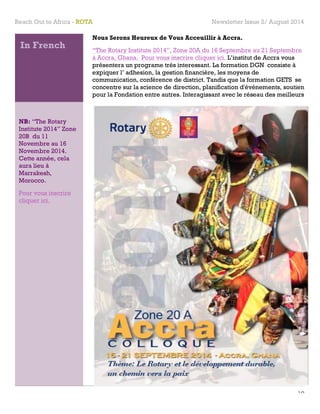 Rota newsletter- august 2014 | PDF