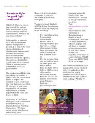Rota newsletter- august 2014 | PDF