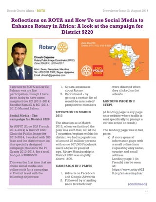 Rota newsletter- august 2014 | PDF | Medical Health