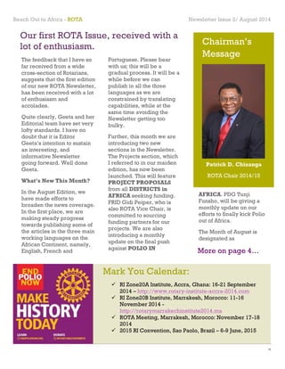 Rota newsletter- august 2014 | PDF