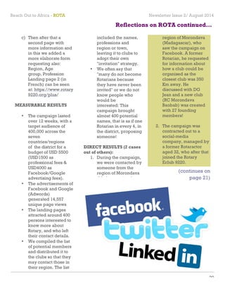 Rota newsletter- august 2014 | PDF | Medical Health