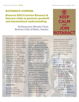 Rota newsletter- august 2014 | PDF | Medical Health