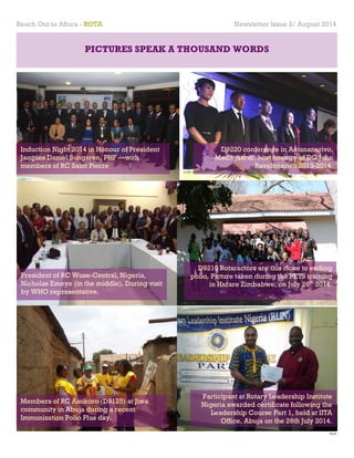 Rota newsletter- august 2014 | PDF | Medical Health