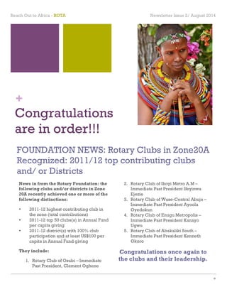 Rota newsletter- august 2014 | PDF