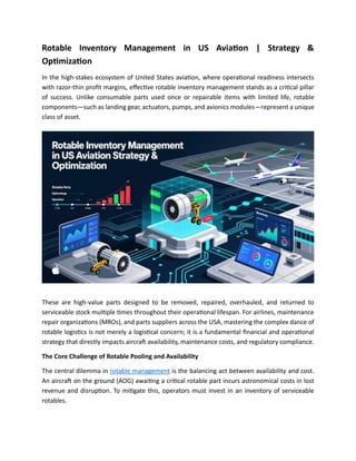 Rotable Inventory Management in US Aviation Strategy & Optimization.pdf