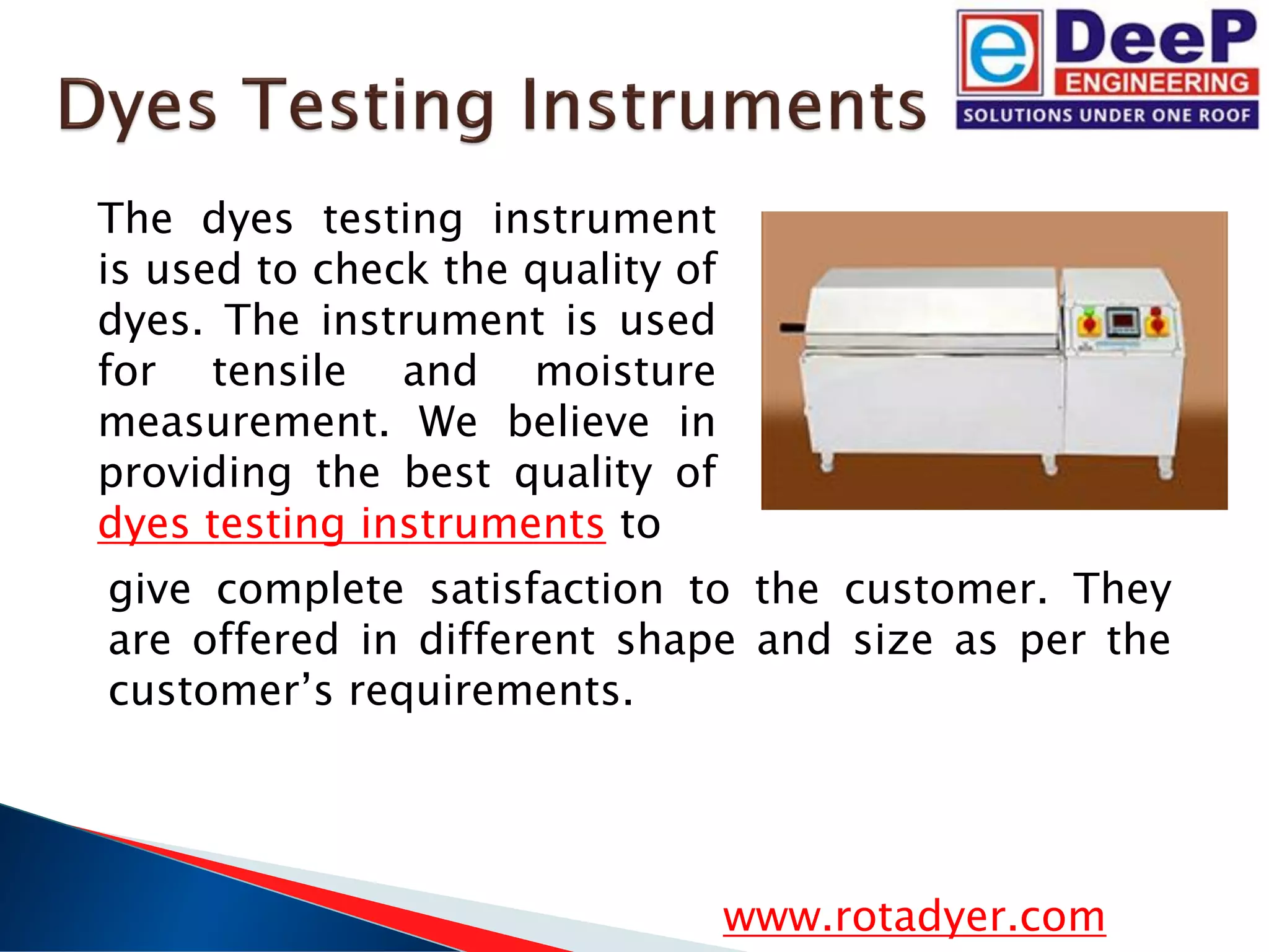 Rota Dyer Machine, Textile Testing Equipment like Hank Dyeing, Cotton ...