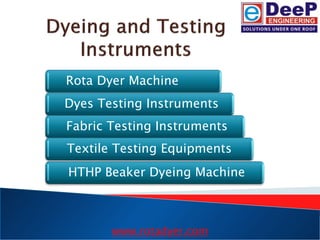 Rota Dyer Machine, Textile Testing Equipment like Hank Dyeing, Cotton ...