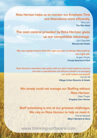 Thinking Software - Rota Horizon | PDF