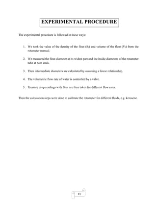 Rotameter calibration report for multiple fluids | PDF