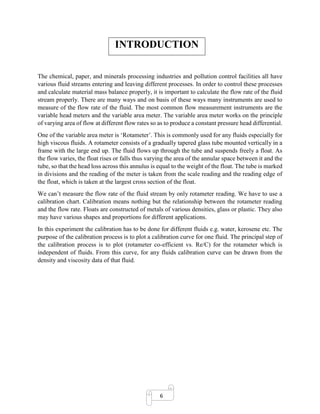 Rotameter calibration report for multiple fluids | PDF