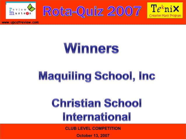 Rota Quiz Lb Slide | PPT | Chemistry | Science