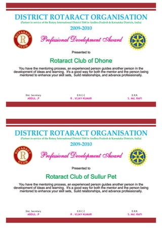 Rotaract certificate final print | PDF