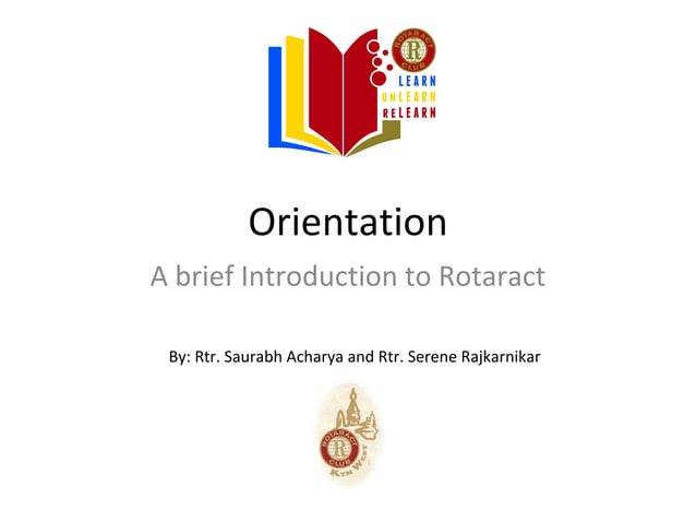 Rotaract Orientation / Introduction | PPT