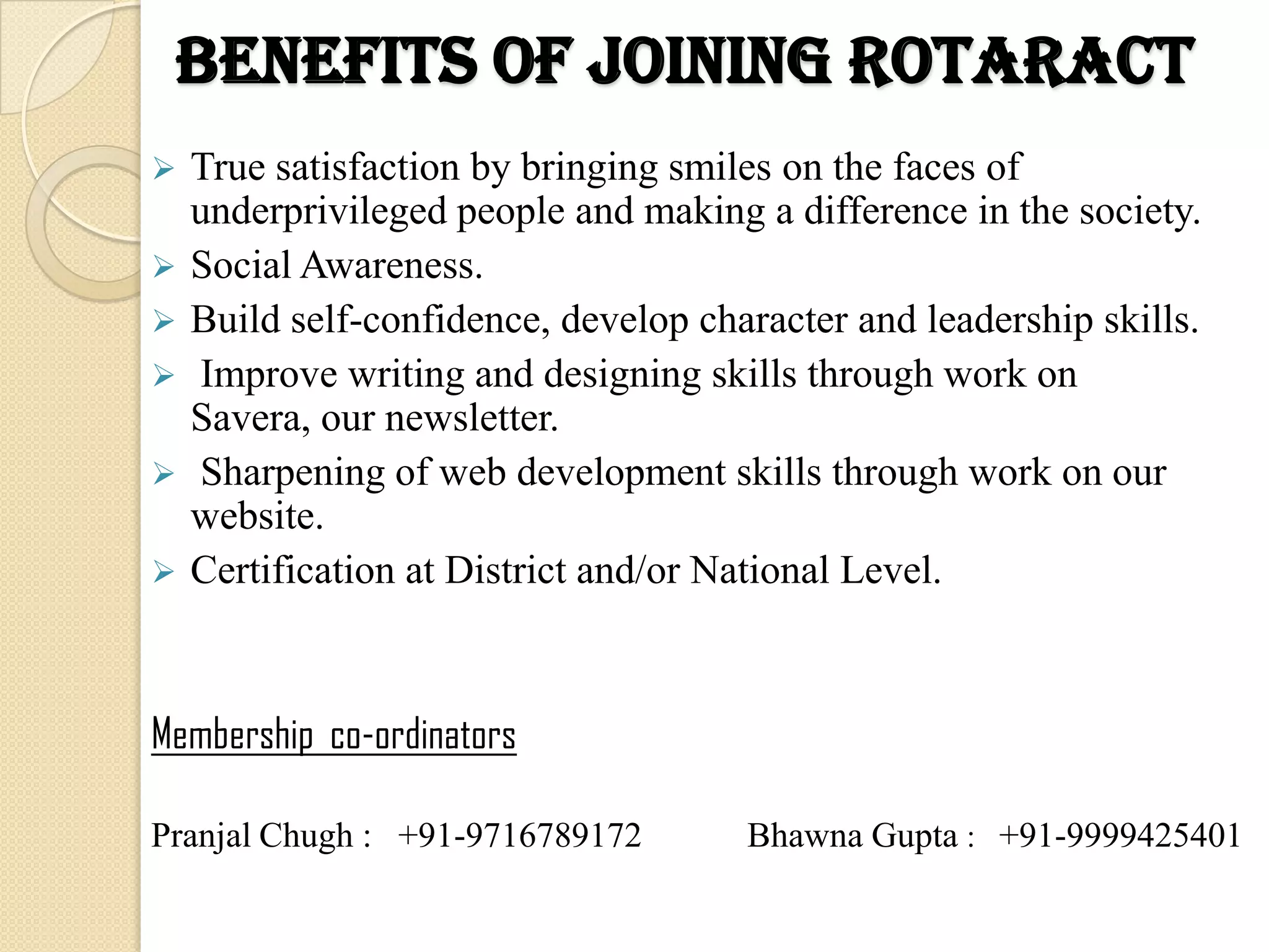 Rotaract orientation | PPT