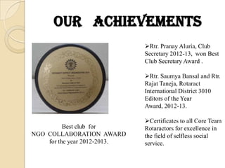 NSIT Rotaract - An Overview | PPT