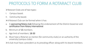 Rotaract procedures and protocols | PPTX