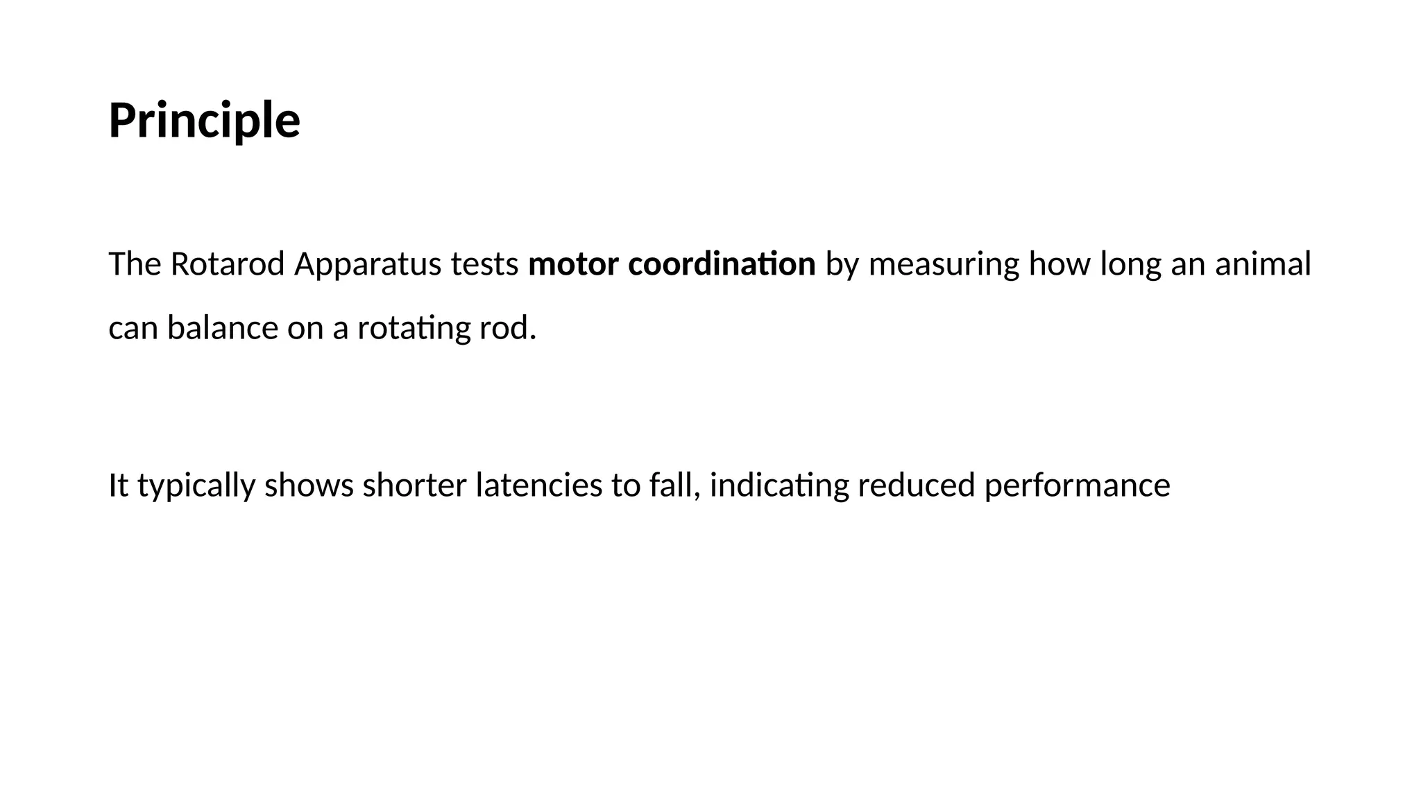 Rotarod Apparatus, Standard Operating Procedure | PPTX