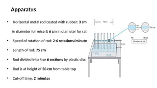 Rotarod Apparatus, Standard Operating Procedure | PPTX