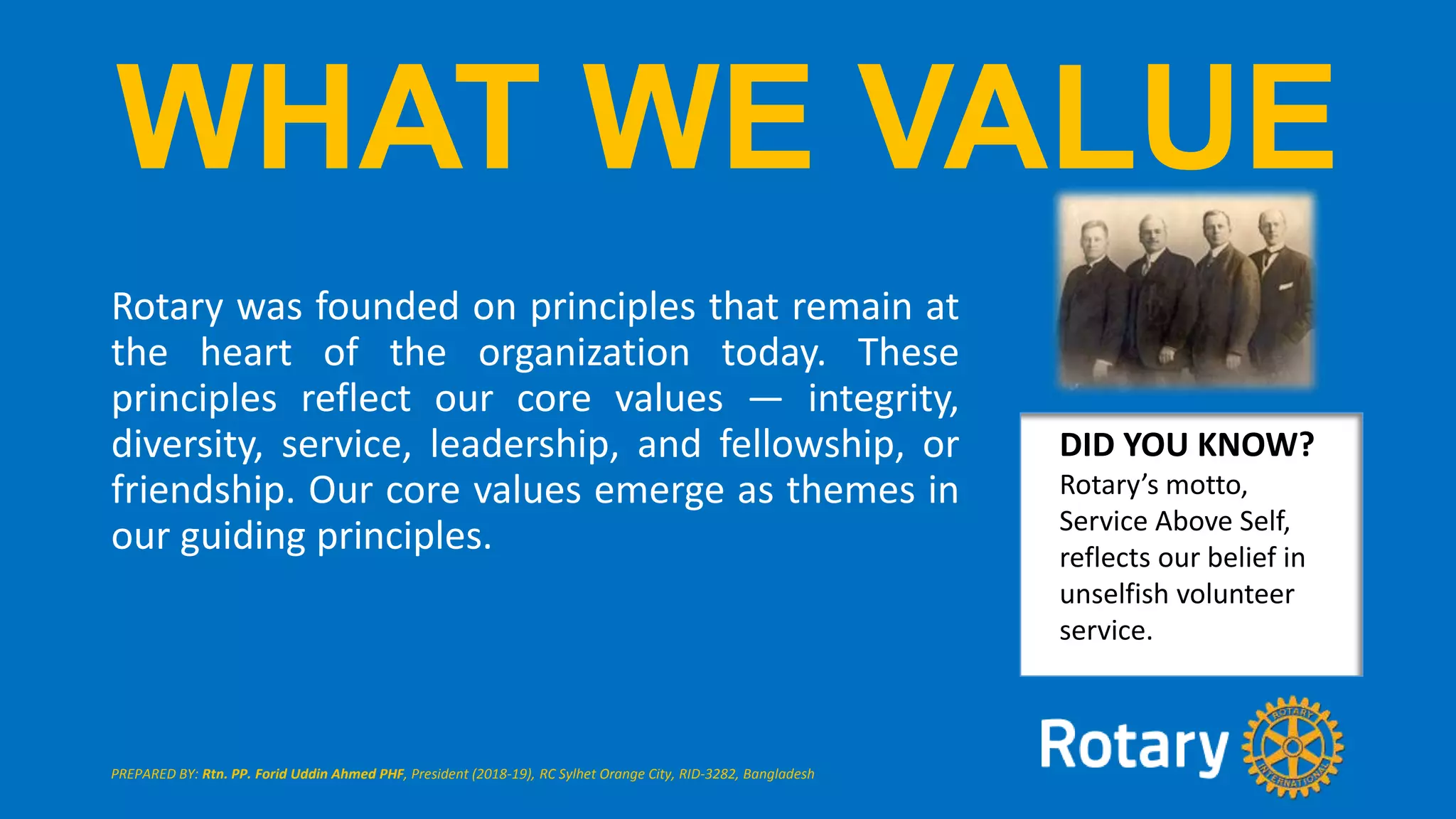 Rotary BASICS | A Reference Guide for New Members | PPTX