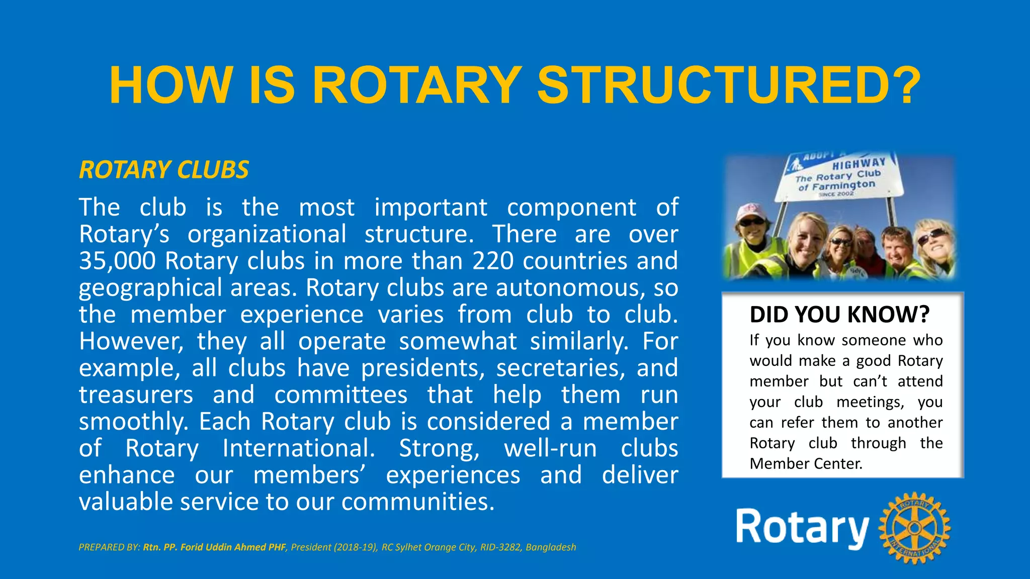 Rotary BASICS | A Reference Guide for New Members | PPTX