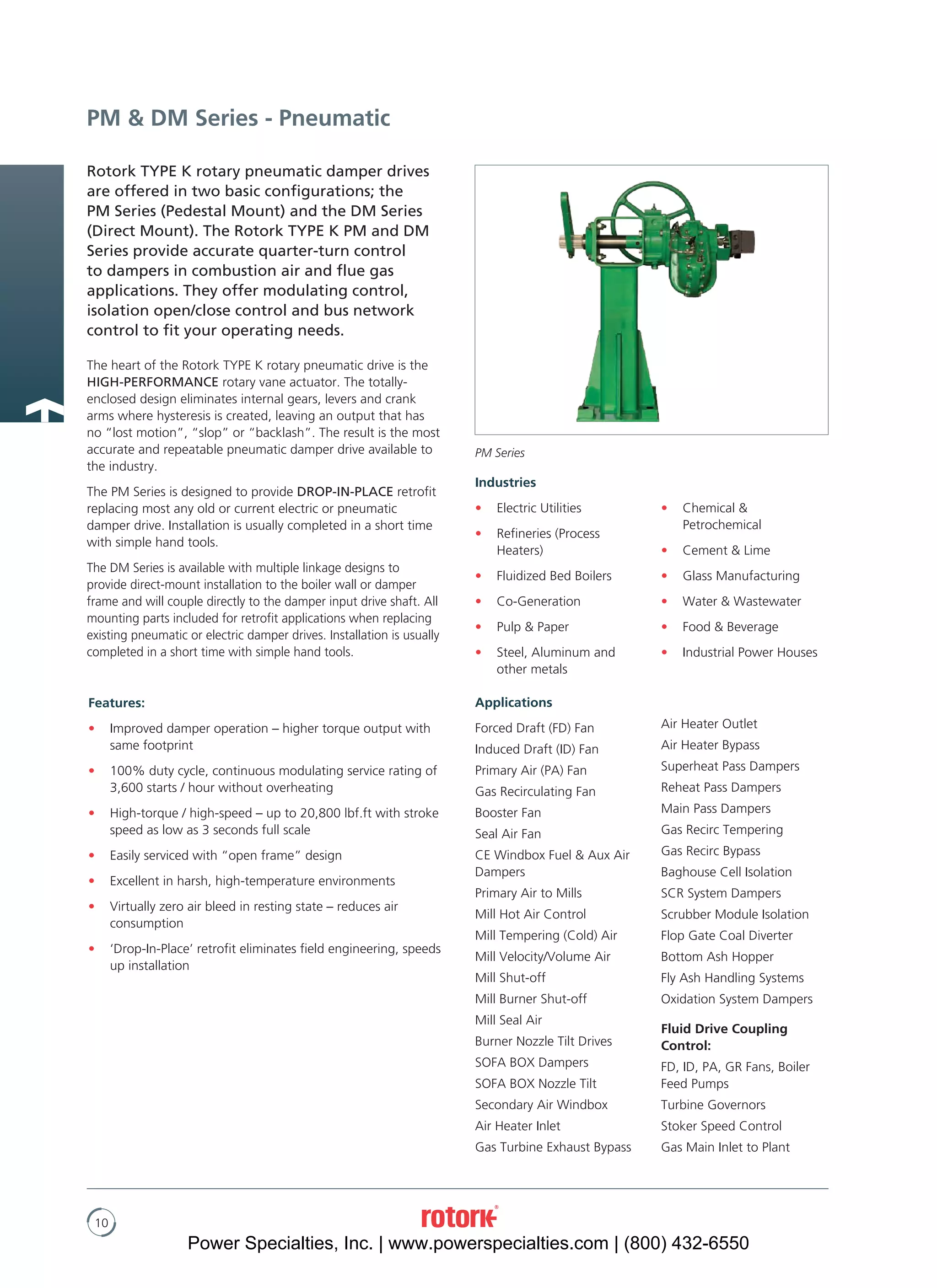 Rotary and Linear Damper Drives for Control of Combustion Air and Flue ...