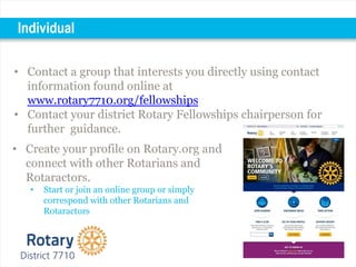 Rotary Fellowships D7710 Overview | PPTX