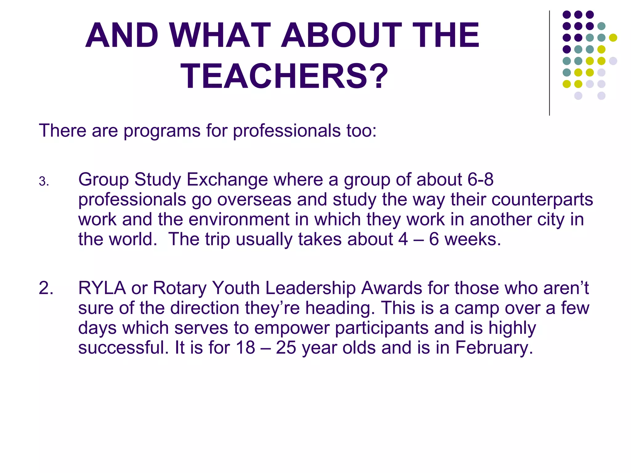 Rotary Club West Perth Youth & Vocational Powerpoint | PPT