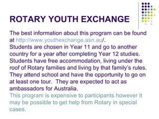 Rotary Club West Perth Youth & Vocational Powerpoint | PPT