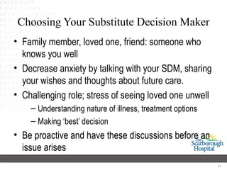 Consent & Capacity - Substitute Decision Makers | PPT