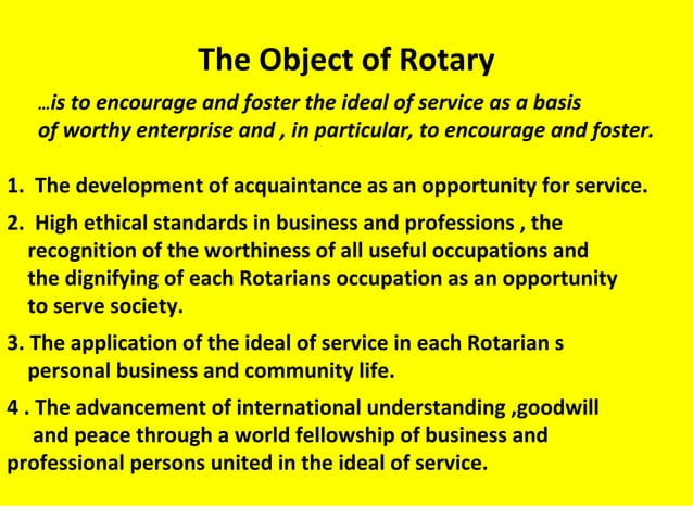 Bringing Vocational Service to Life: Rotary Code of Conduct | PPT
