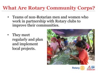 Rotary Community Corps: Community Solutions for Community Challenges | PDF