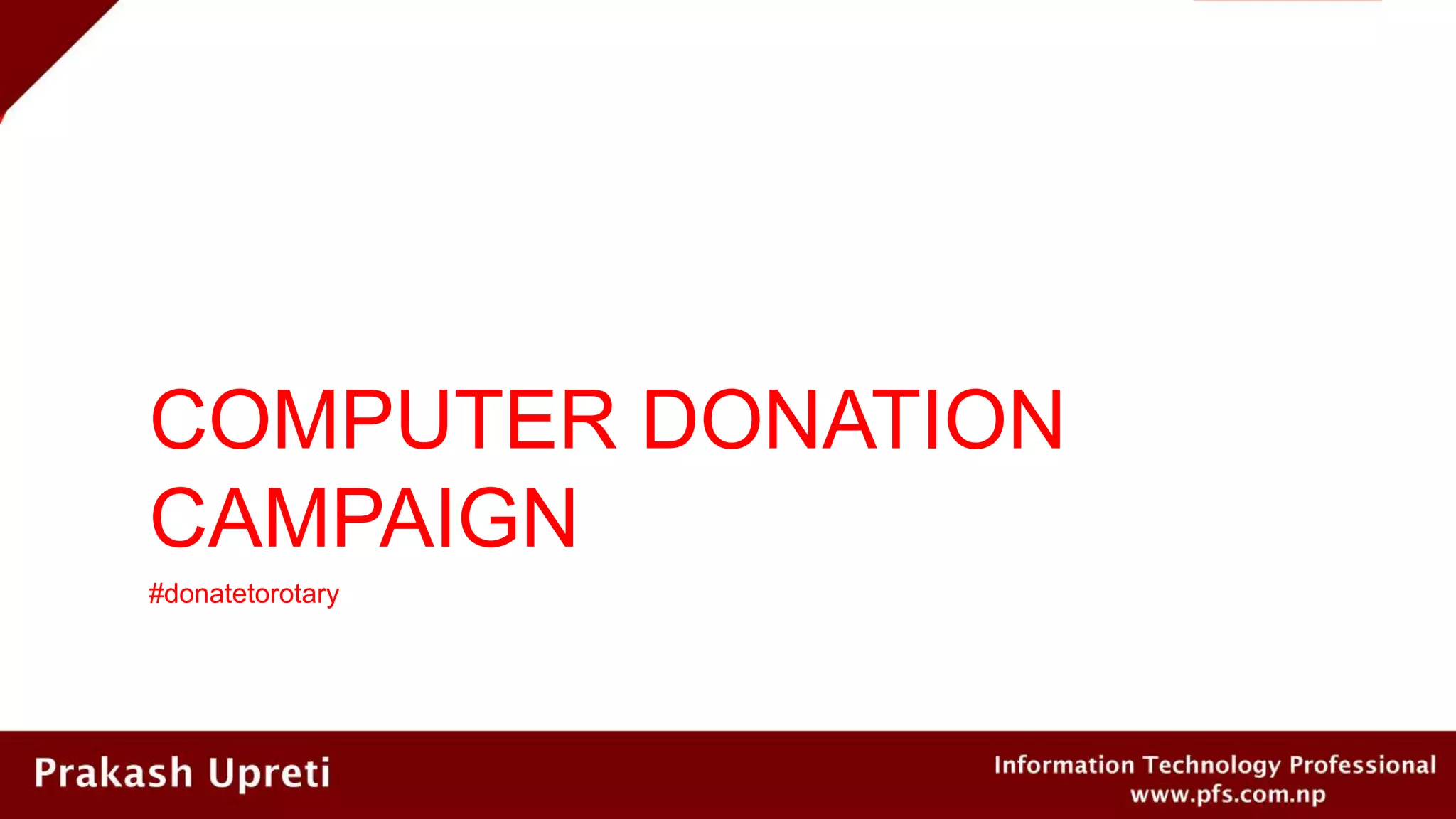 Rotary Computer Donation Proposal | PPT | Free Download