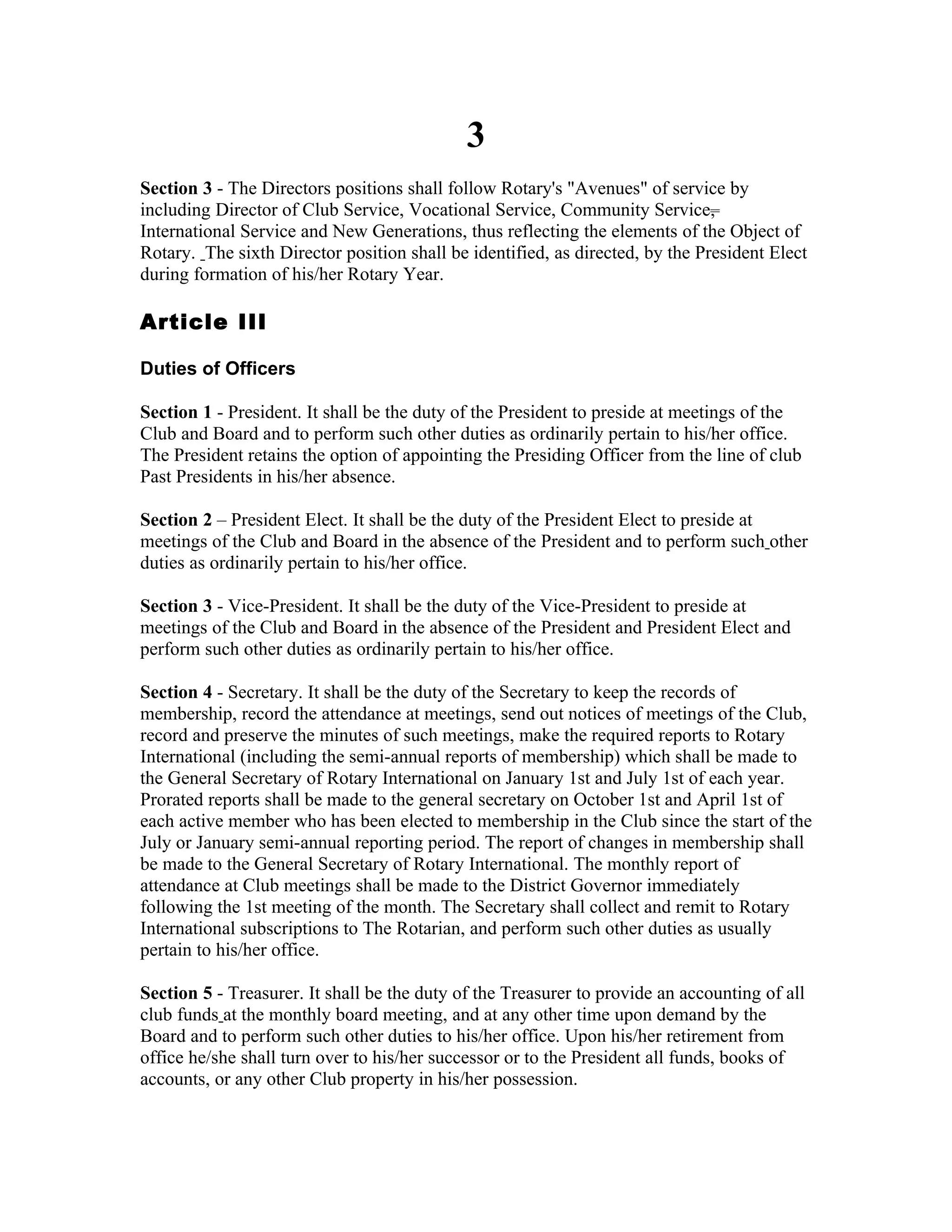 Rotary de Tolosa By Laws | PDF