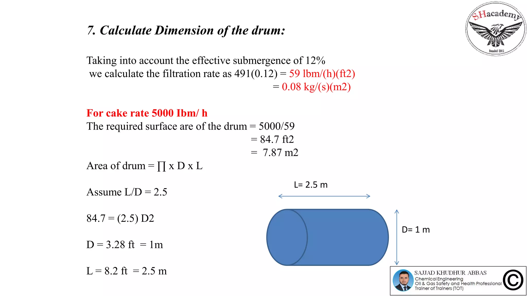 Episode 43 : DESIGN of Rotary Vacuum Drum Filter | PPTX