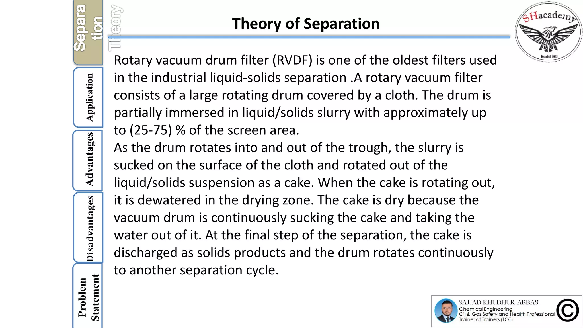 Episode 43 : DESIGN of Rotary Vacuum Drum Filter | PPTX