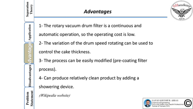 Episode 43 : DESIGN of Rotary Vacuum Drum Filter | PPTX | Desserts and ...