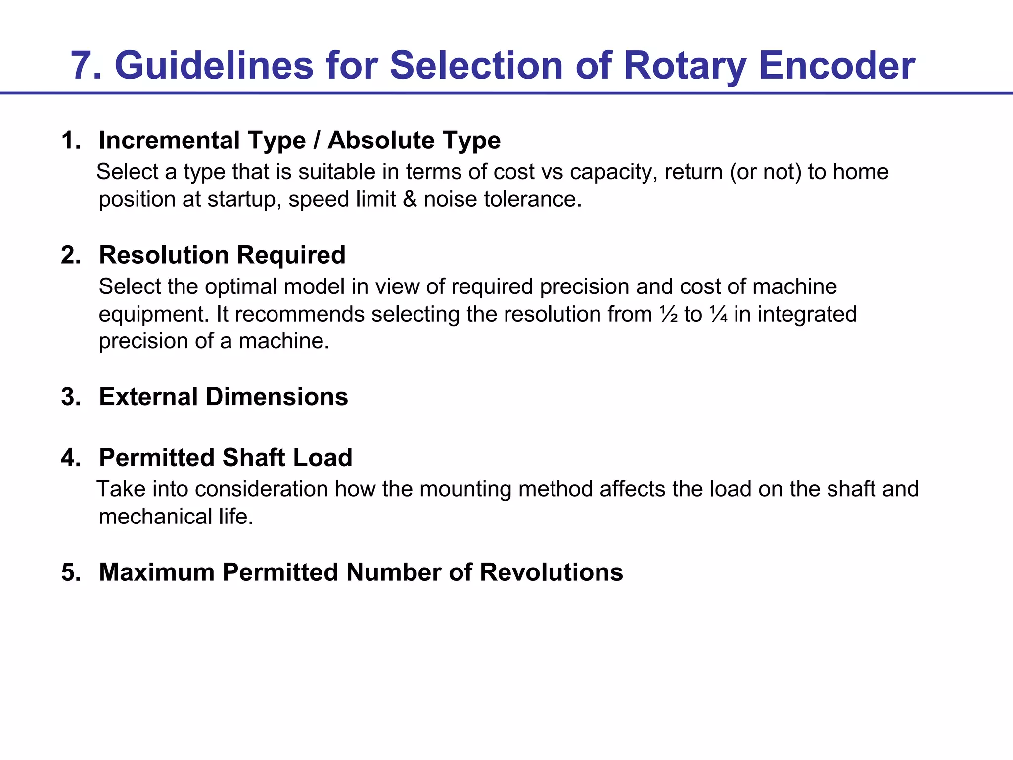 Rotary encoder training material | PPT