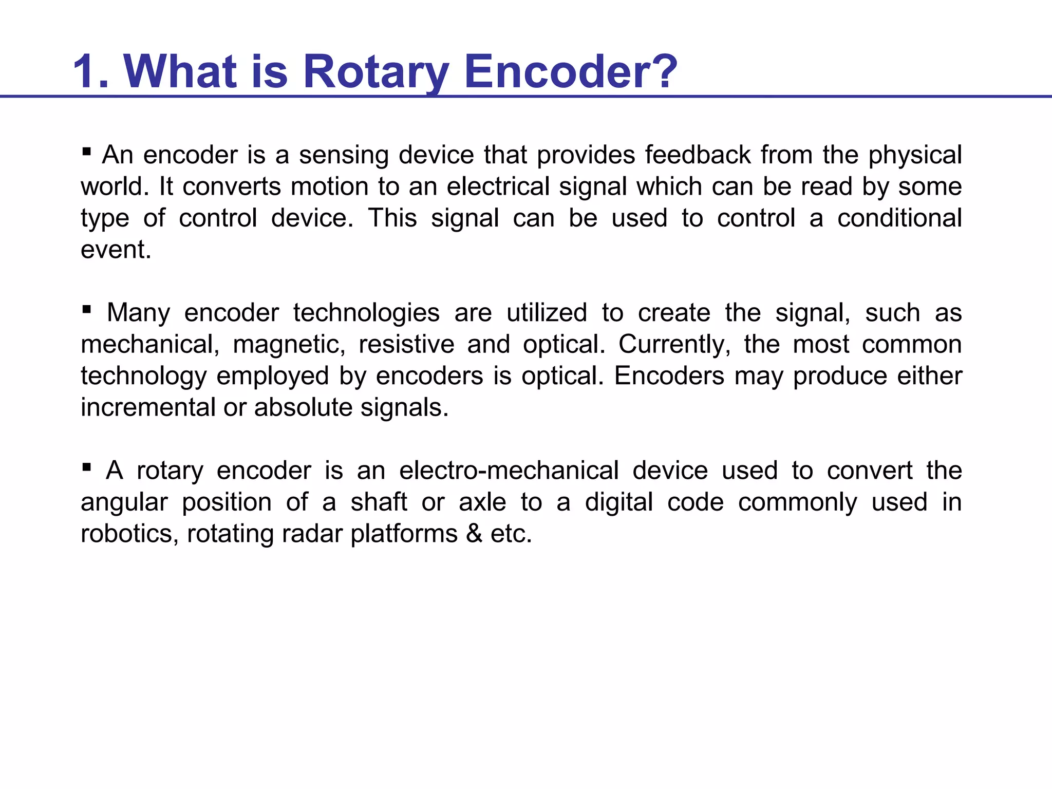 Rotary encoder training material | PPT