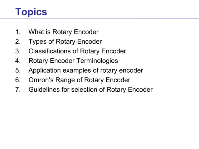 Rotary encoder training material | PPT