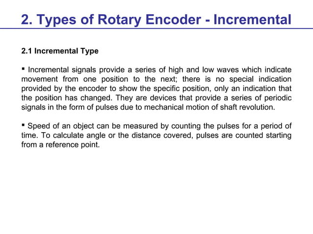 Rotary encoder training material | PPT