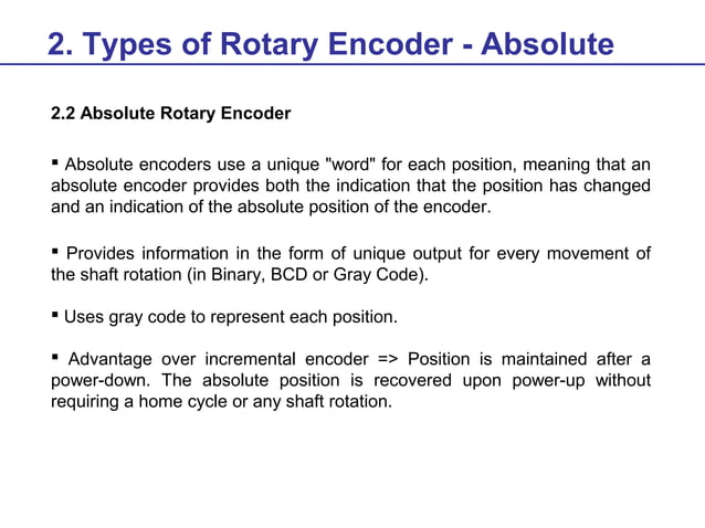 Rotary encoder training material | PPT