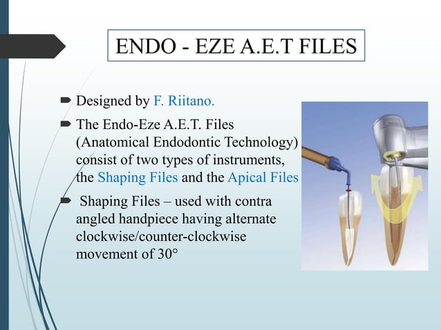 Rotary Endodontic Instruments | PPTX | Dental Health | Diseases and ...