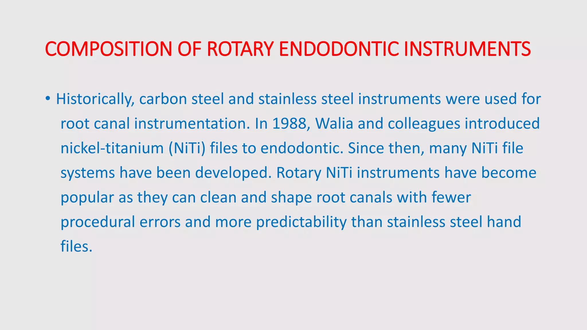 Rotary endodontic instuments basic and divices | PPTX