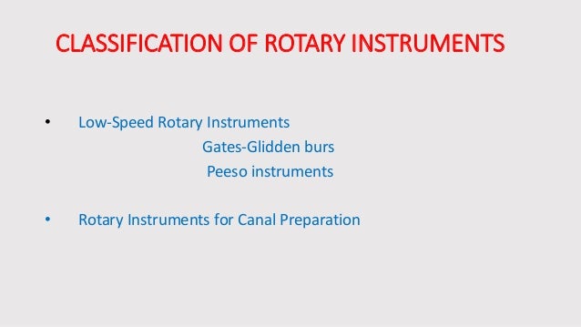 Rotary endodontic instuments basic and divices