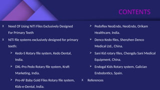 Rotary Endodontics in Primary and Permanent Teeth | PPTX